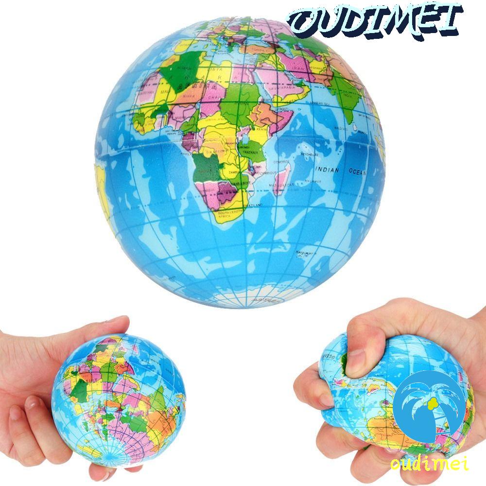 OUDIMEI World Map Foam Ball Elastic Funny Gift Squeeze Toy Educational ...