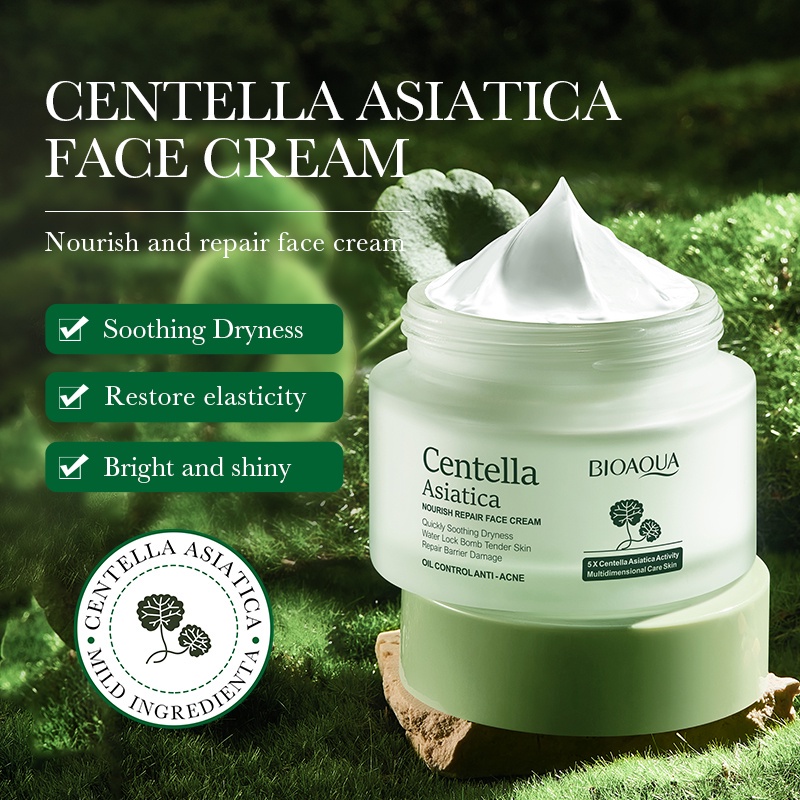 BIOAQUA Centella Asiatica Soothing Nourish Repair Face Cream Oil ...