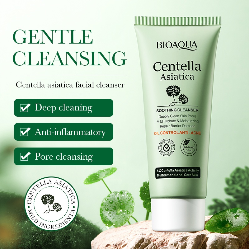 BIOAQUA Centella Asiatica Soothing Cleanser Oil Control Anti-Acne ...