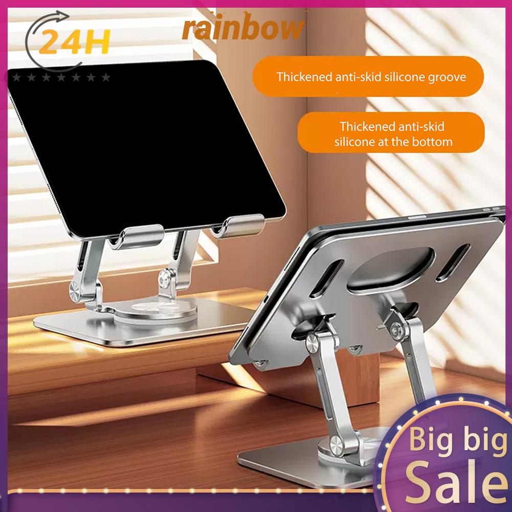 For 4.7-12 inch Tablet Riser 360 Rotating Hollowed Foldable Mobile ...