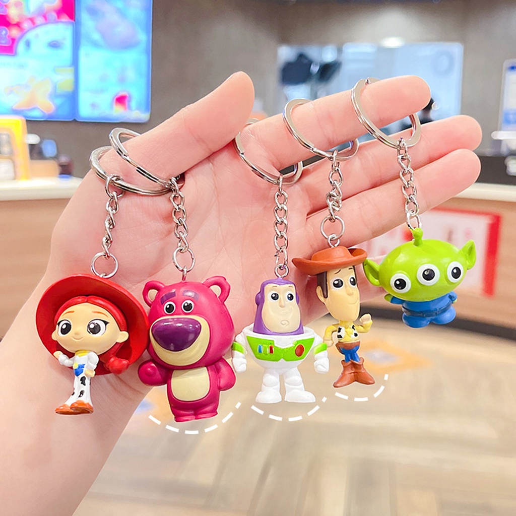 3D ToyStory Woody Buzz Alien Sully Silicone Cartoon Keychain Cute Key ...