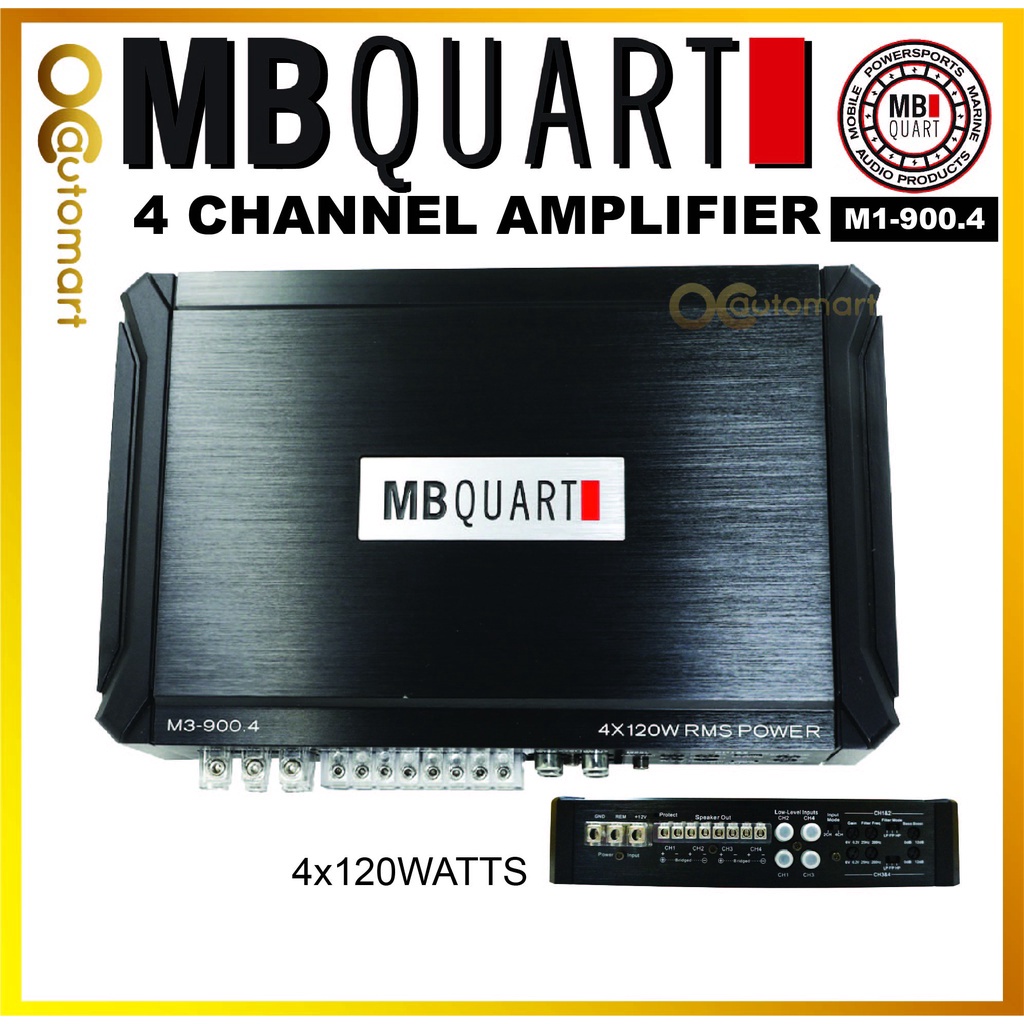 MB Quart 4 Channel Amplifier Full Range Class D Amplifier M3-900.4 ...
