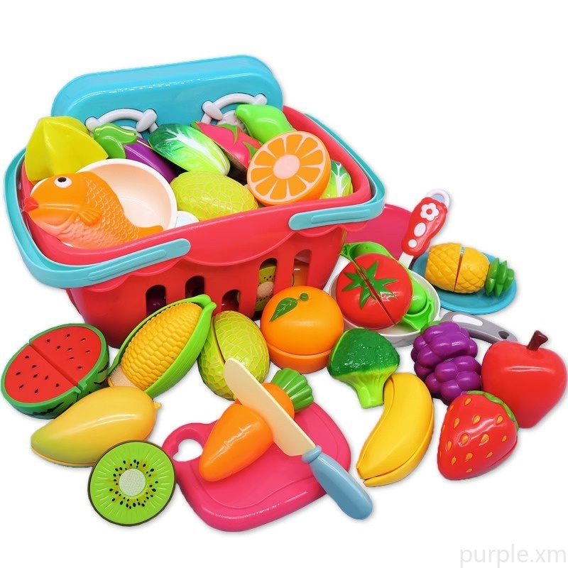 [READY STOCK] Add On Cutting Play Food Pretend Play PVC Velcro Early ...