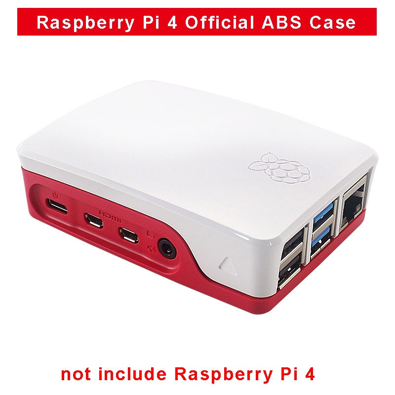 Official Raspberry Pi 4B Case Red and White Plastic Box Protective ...