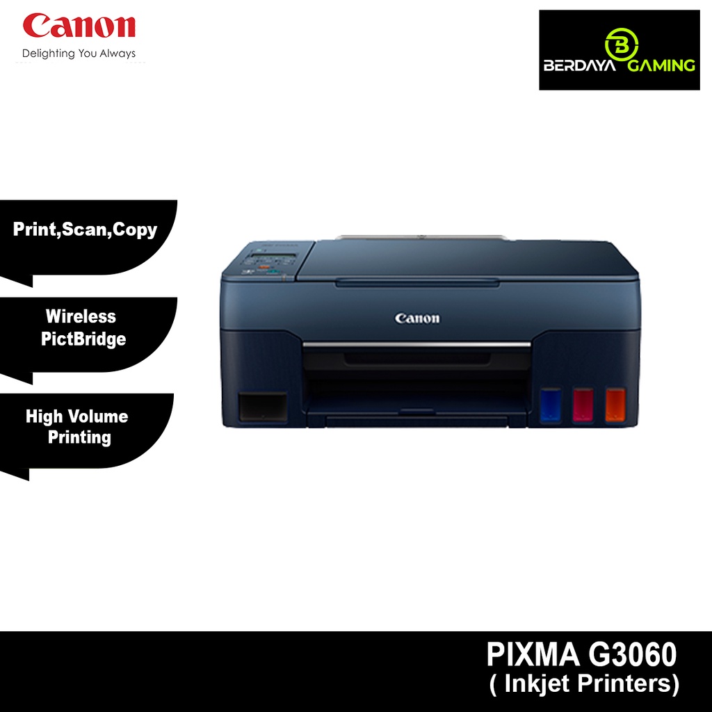 CANON PIXMA G3060 EASY REFILLABLE INK TANK WIRELESS ALL IN ONE COLOUR ...