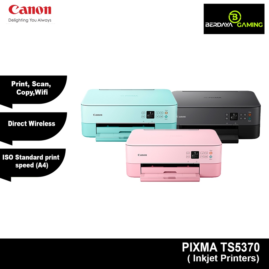 CANON PIXMA TS5370 COMPACT WIRELESS PHOTO ALL IN ONE PRINTER | Shopee ...