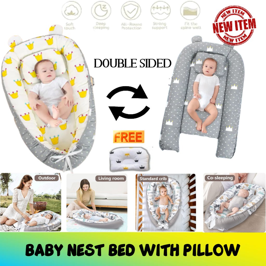 ~Ship From KL~ Portable Baby Nest Bed with Pillow Portable Crib Tilam ...