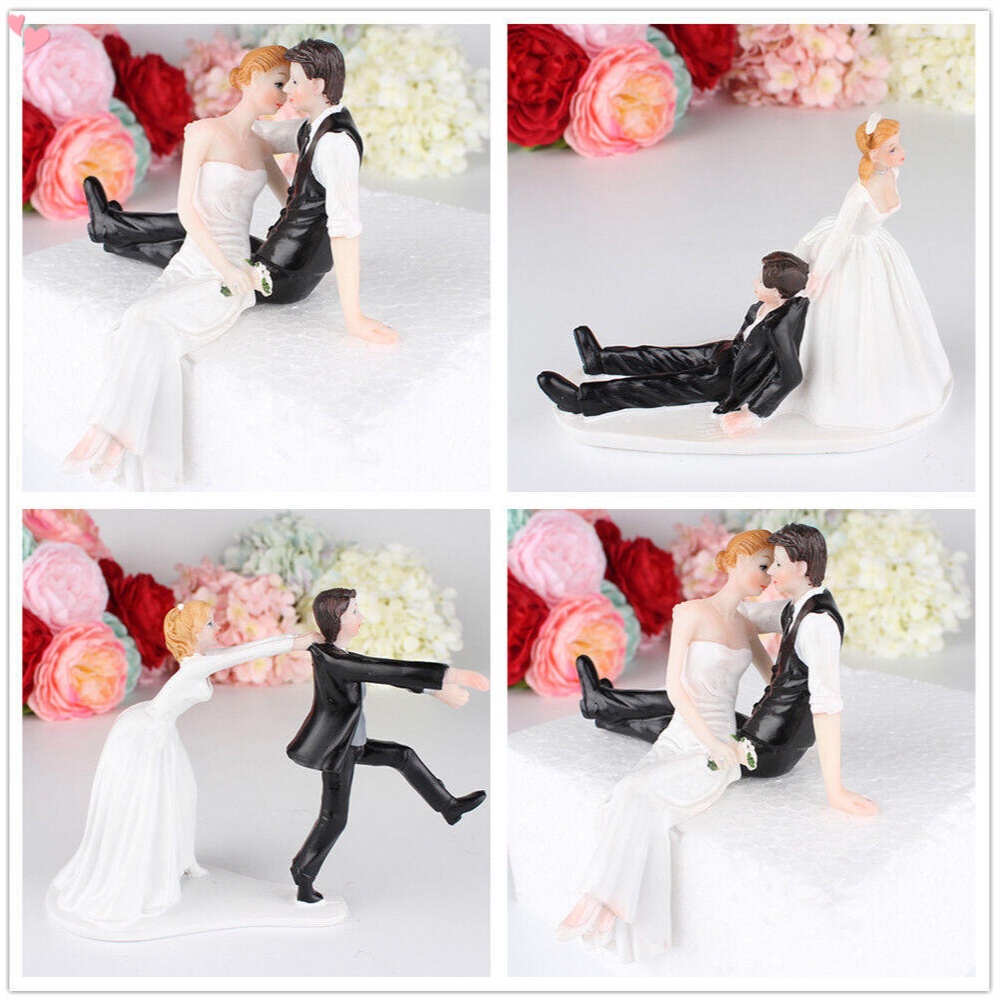 Synthetic Resin Bride & Groom Wedding Cake Topper Romantic Wedding ...