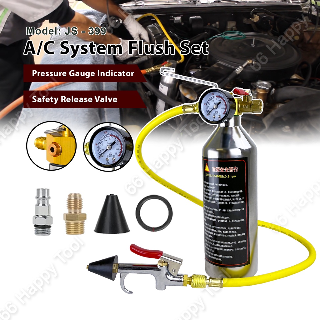JS-399 Flushing Aircond Kit Tool Aircond Car Aircond Flushing Machine Mesin Fluhsing Aircond A/C ...
