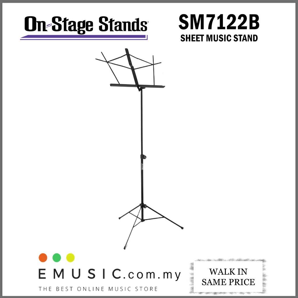 On Stage Stands SM7122B Music Sheet Stand Holder Stand with Tripod ...