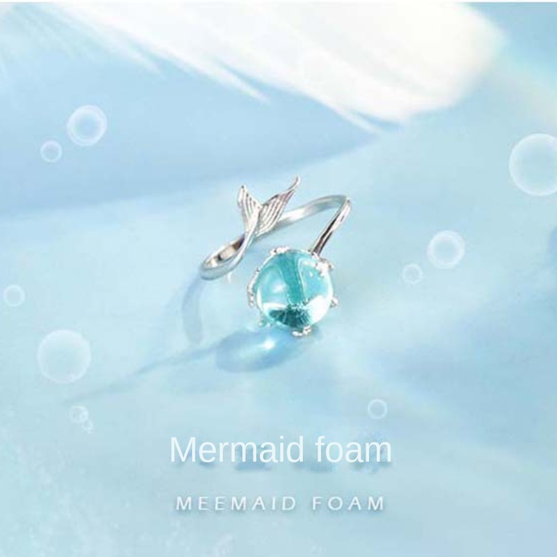 New Mermaid Foam Ring Female Korean Version Fashion Fish Tail ...