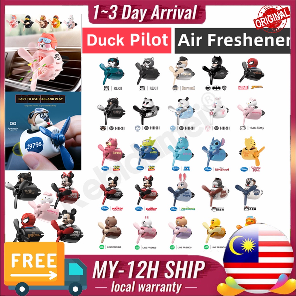 (Local seller) Kebidumei Car Air Freshener Teddy Bear Pilot Spider-Man ...