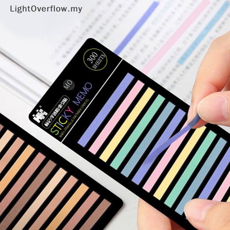 [LightOverflow] 300 Sheets Rain Color Index Sticker Memo Pad Post-It ...