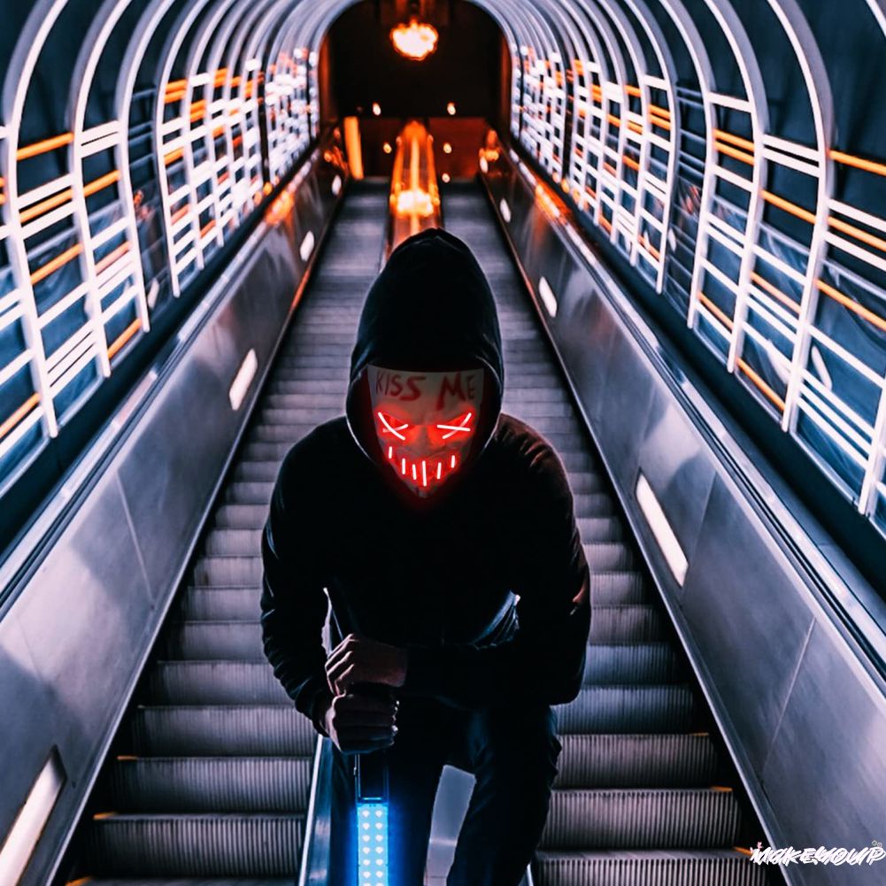 10Colors Halloween Neon Led Purge Face Mask Masque Masquerade Party ...