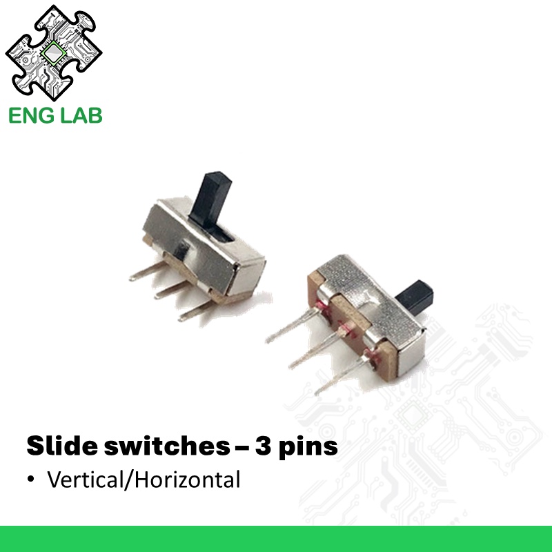 ENGLAB★High Knob Vertical/Horizontal Micro Mini Slide Switches, 3 Pin 2 Position SPDT Latching ...