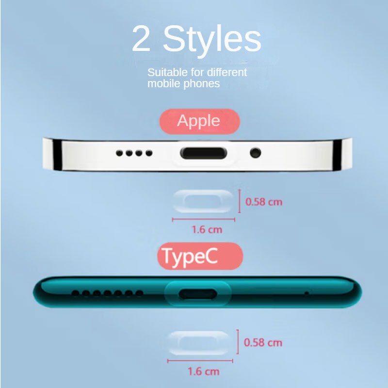 [10Pcs] Charging Port Protective Sticker Film / Scratch Resistance ...