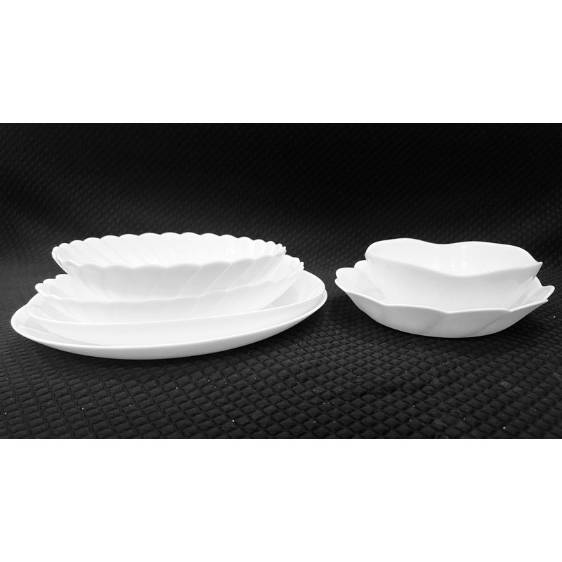 [Acopal] Arcopal Glass Porcelain Cup and Plate Set 6 Piece Super ...