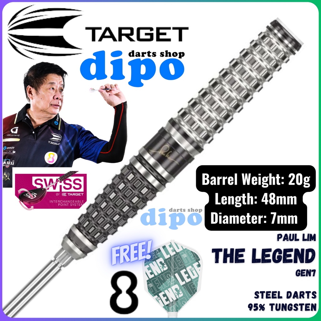 TARGET The Legend Gen 7 (Paul Lim Model) - TARGET Swiss Steel Darts | Shopee Malaysia