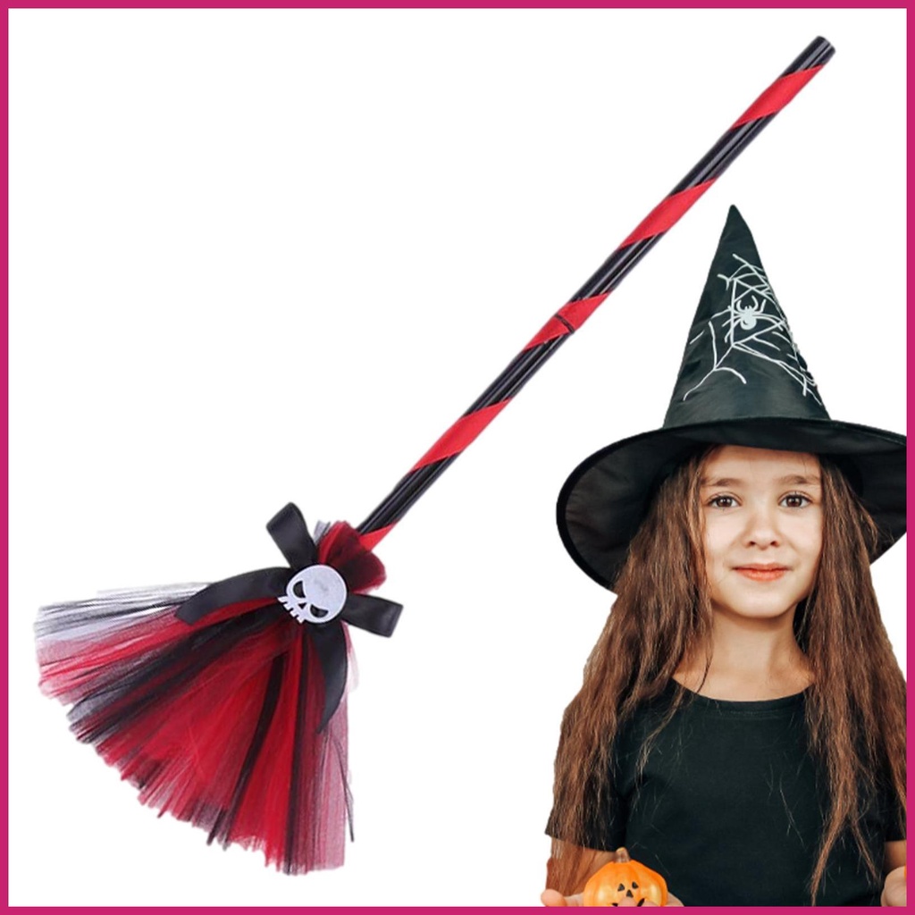 Witch Dress Up Accessories Witch Hat Broomstick for Kids Costume Wizard ...
