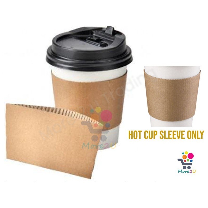 [50pcs] Kraft Paper Hot Cup Sleeve / Paper Hot Cup Sleeve | Shopee Malaysia