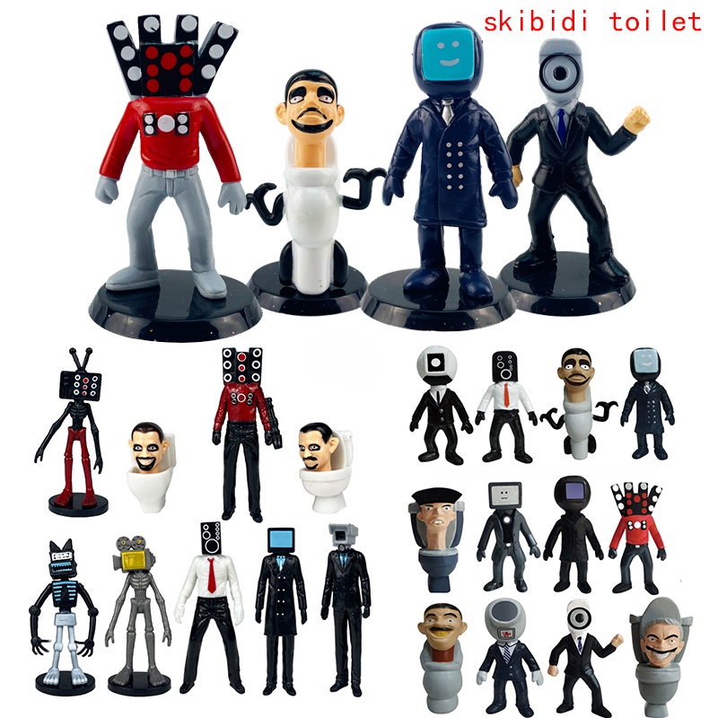 Skibidi Toilet Toilet Man Vs Monitor Man Game Spoof Toy Action Figure ...