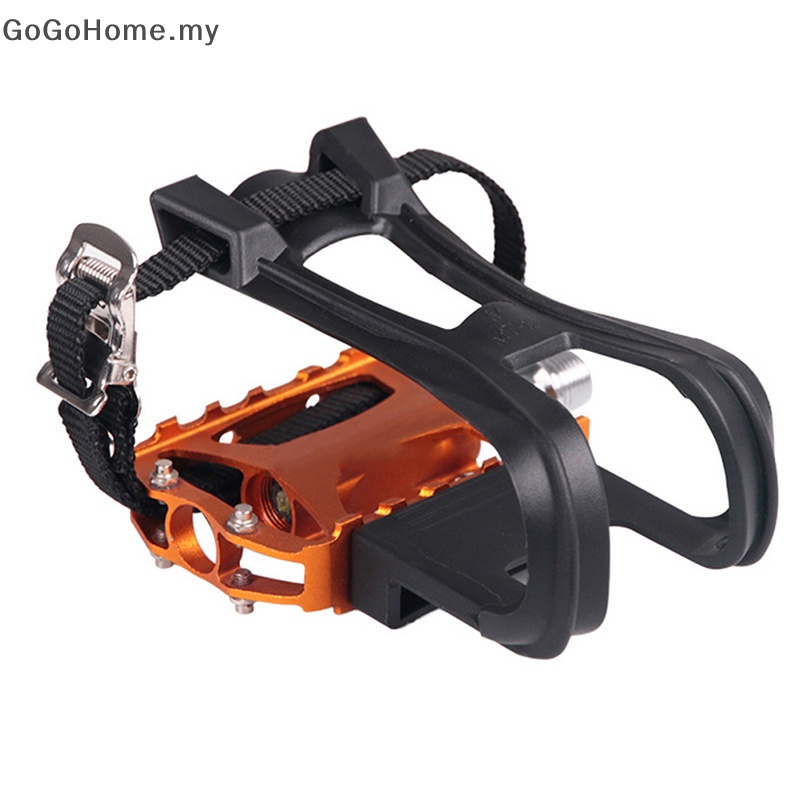 GOG 1 Pair Bicycle Pedal Cycling Bike Toe Clip Pedals with Strap Belts ...