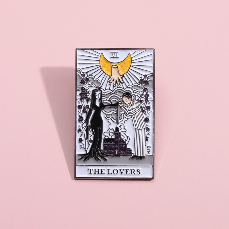 Punk Lovers Tarot Enamel Pins Brooches Horror Movie Jewelry Brooch ...