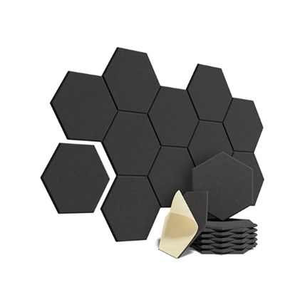 12PCS Self-adhesive Acoustic Treatment Panel Sound Proof Wall Stickers ...