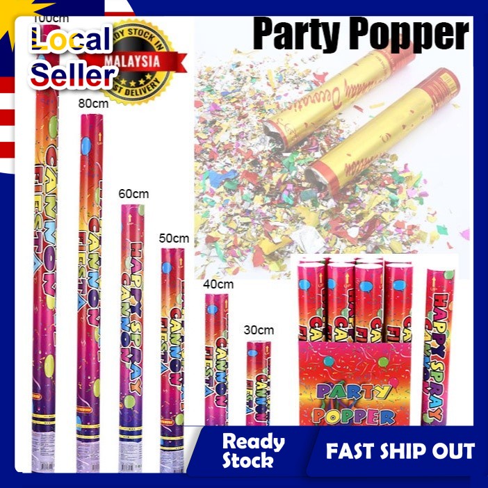 [Ready Stock][Wholesale] (30/40/50/60/80)cm Twist Style Party Popper ...