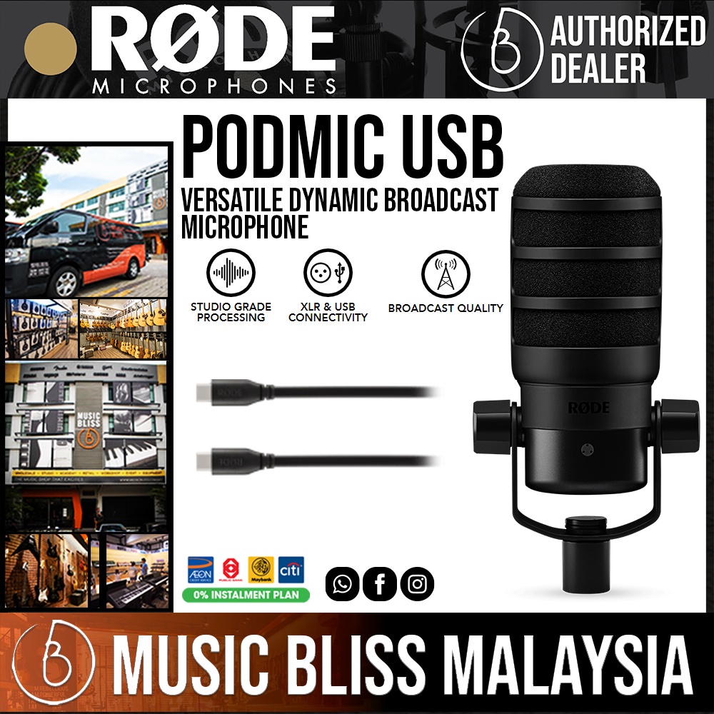 Rode PodMic USB and XLR Dynamic Broadcast Microphone | Shopee Malaysia