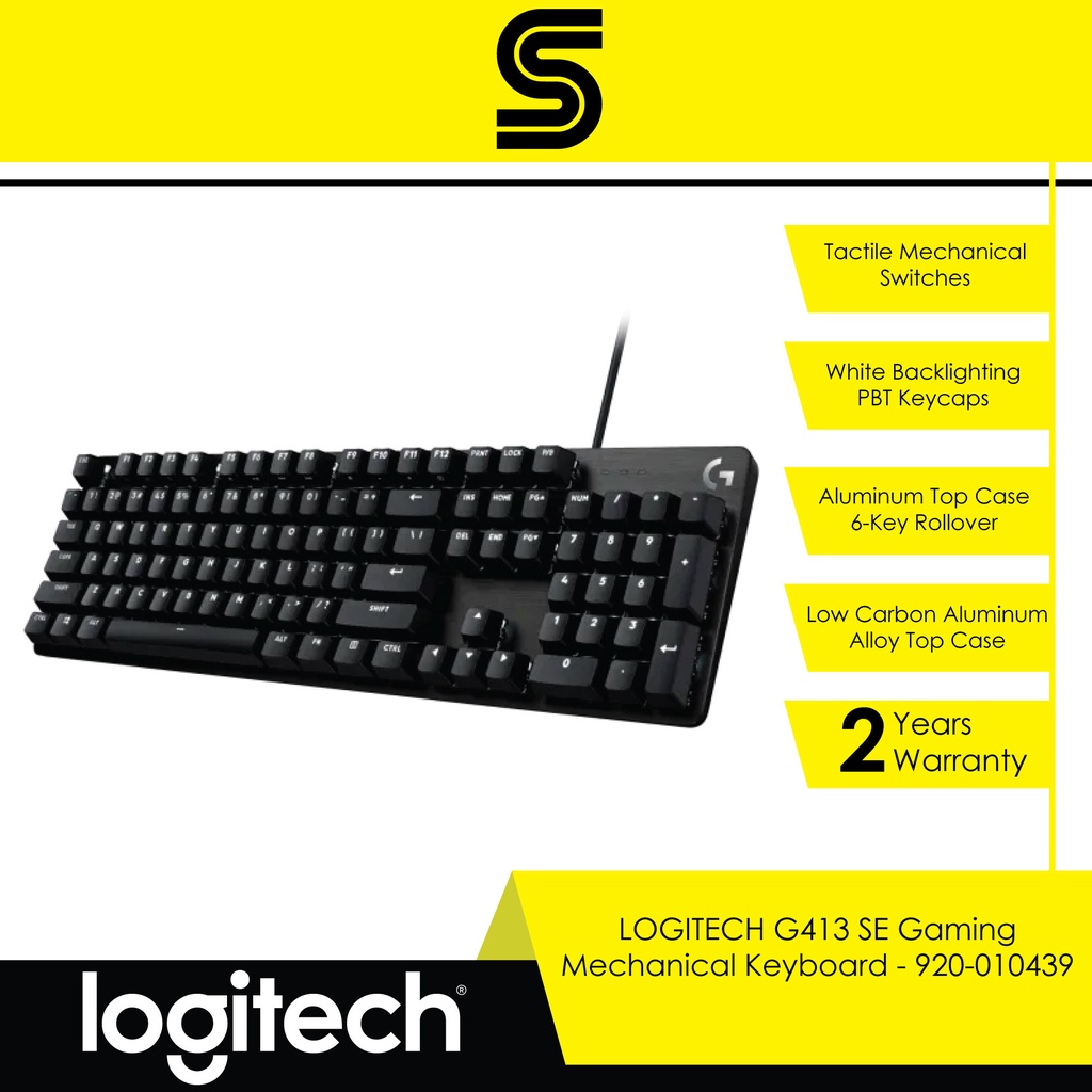 LOGITECH G413 TKL SE Gaming Mechanical Keyboard - 920-010439 | Shopee ...