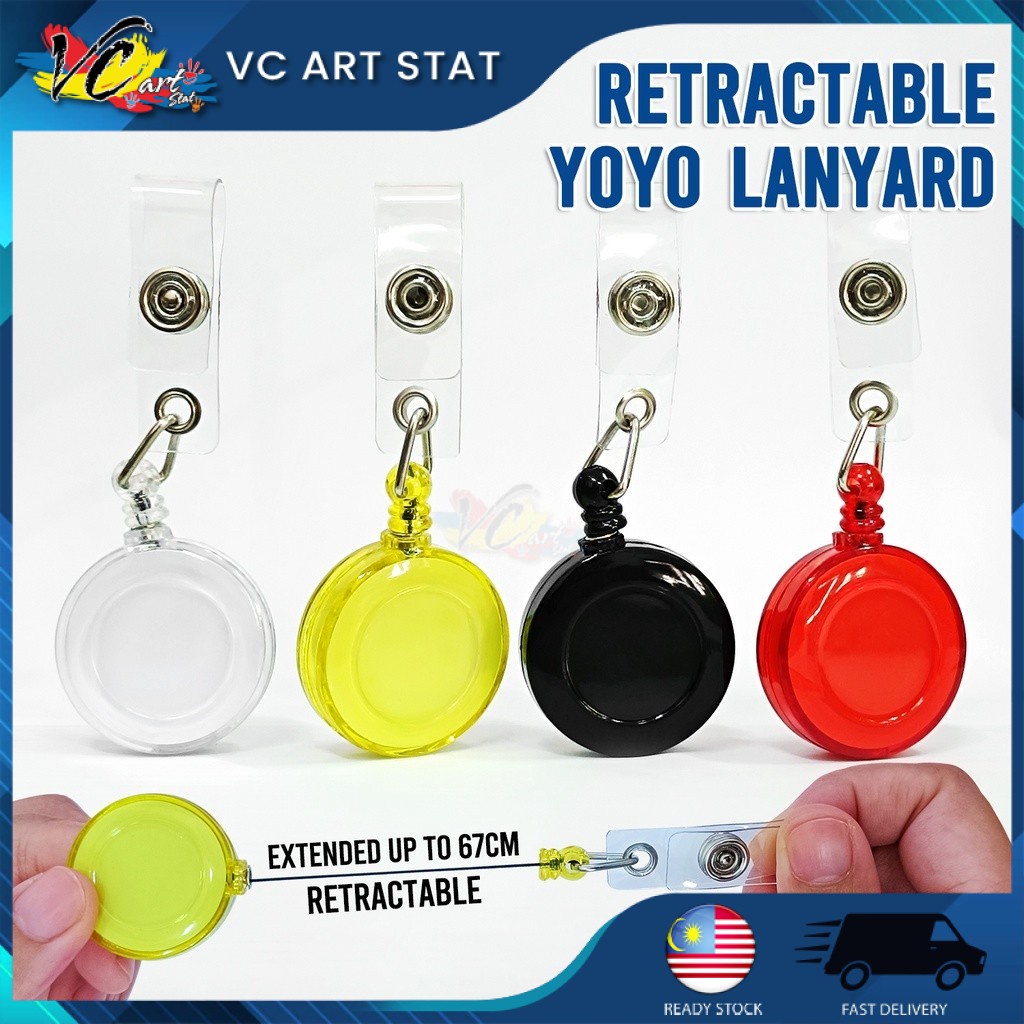 VC Art Retractable Yoyo Pull Lanyard Tag ID Card Key Name Holder ...