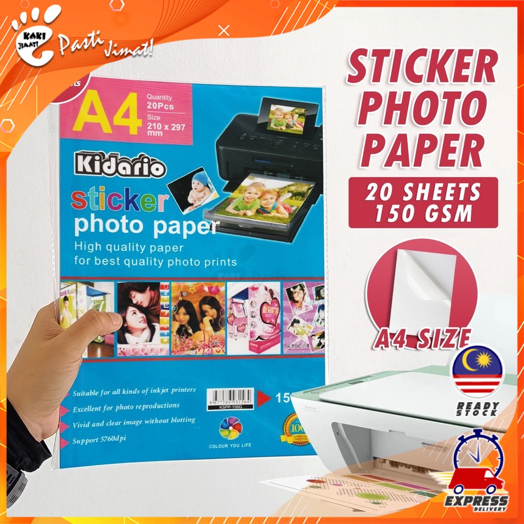 A4 Self Adhesive Glossy Photo Sticker/Ultra Glossy Inkjet Photo Paper ...