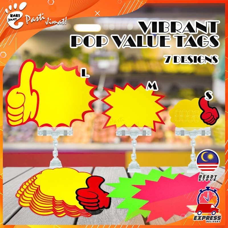 Kaki Jimat POP Price Tag 10s | Label Harga, Tanda Promosi, Jualan & New ...