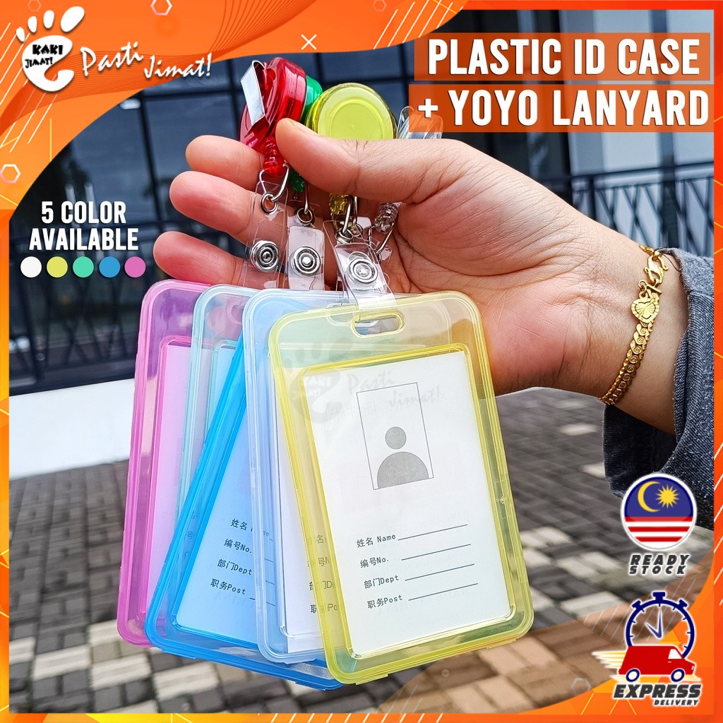 Kaki Jimat Transparent Plastic Case ID Card Holder Waterproof Anti ...