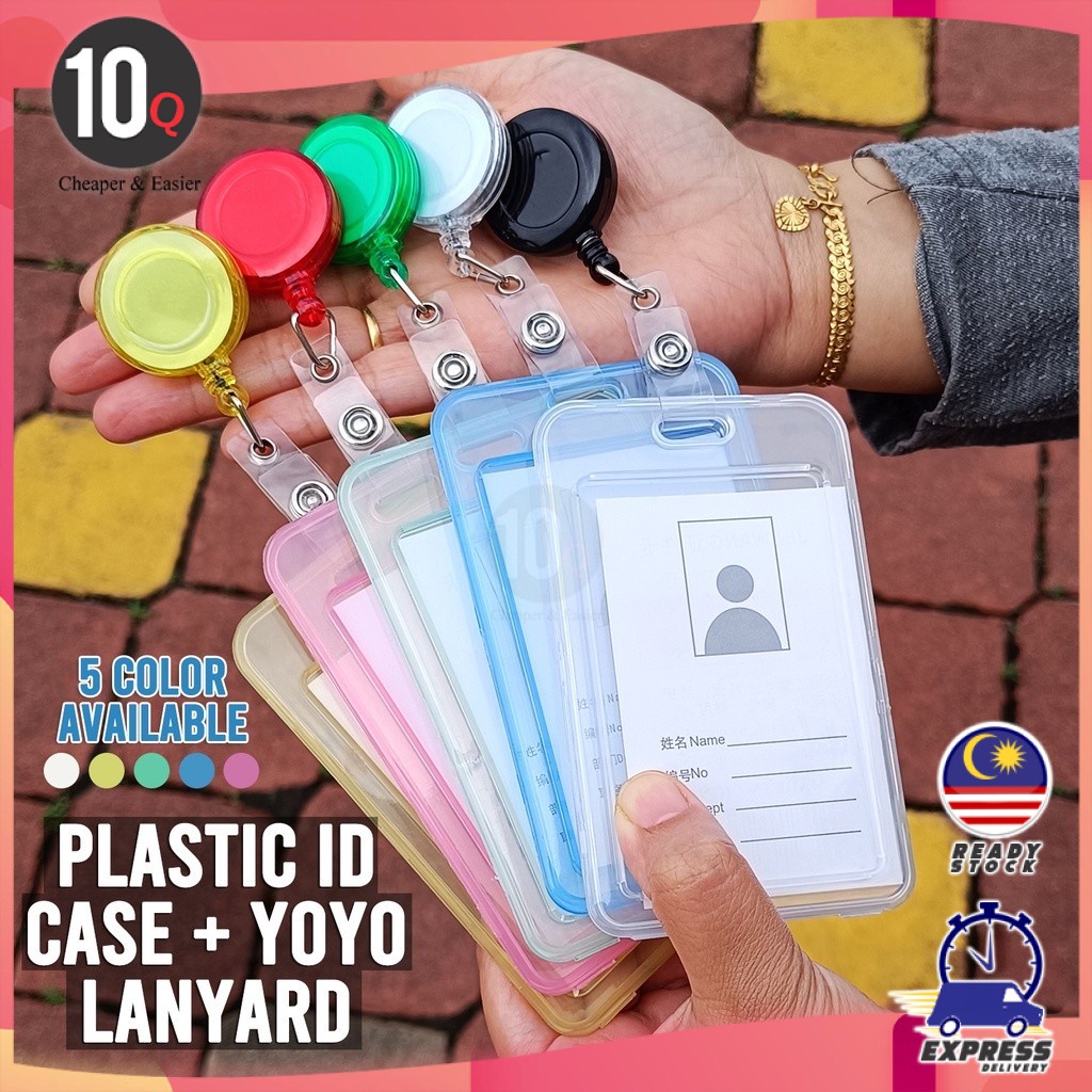 10Q Transparent Plastic Case ID Card Holder Waterproof Anti Folding 8 ...