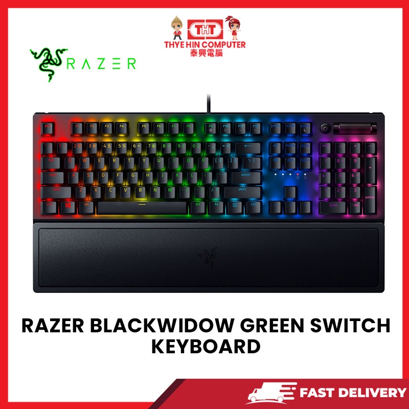 RAZER BLACKWIDOW GREEN SWITCH KEYBOARD | Shopee Malaysia