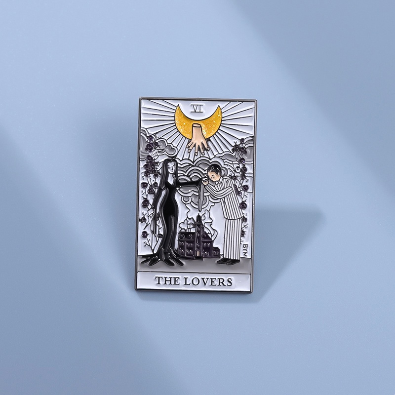 Adams Tarot Enamel Pins Cartoon Brooch The Lovers Movie Pin Lapel ...