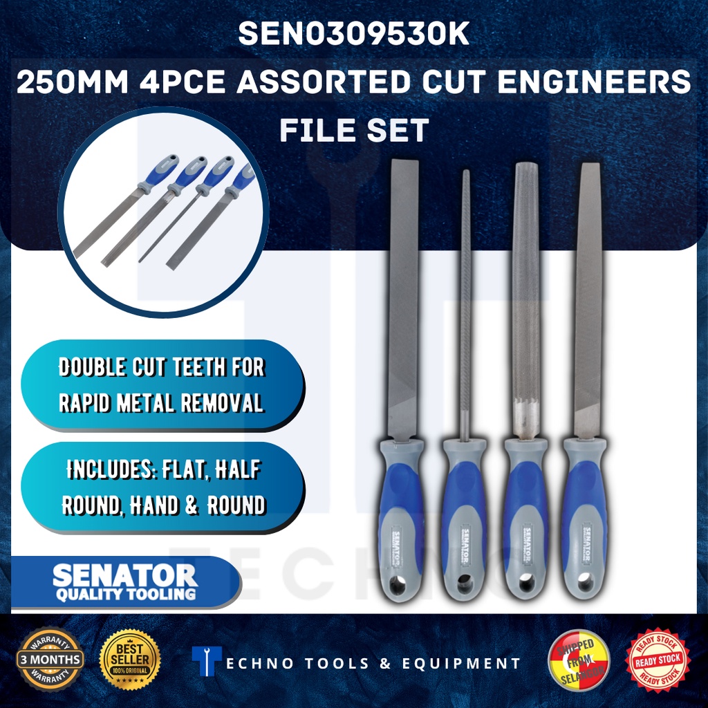 READY STOCK!! SENATOR SEN0309530K 10"/250MM 4-PCE ENGINEERS FILE SET ...