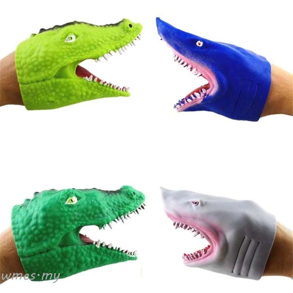 WMES1 Shark Hand Puppet Cognition Children Finger Dolls Parents ...