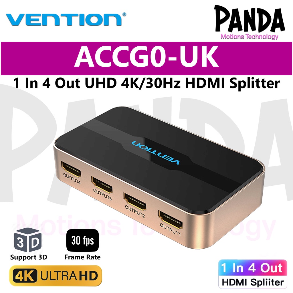 Vention 1 In 4 Out HDMI Splitter (ACCG0-UK) | Shopee Malaysia