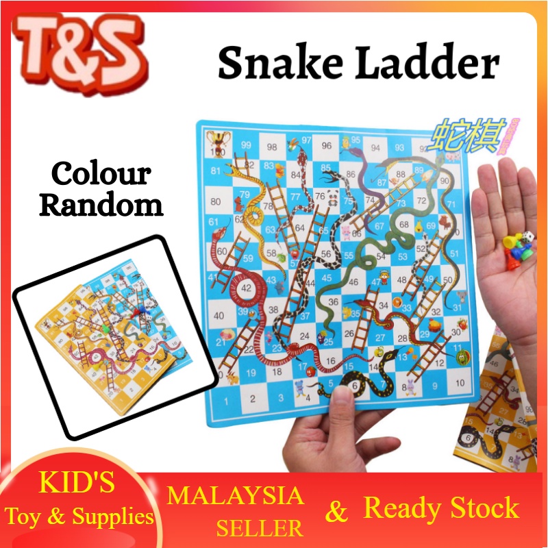 T&s Snake And Ladder Catur Ular Board Games Snake Chess 蛇棋 | Shopee ...