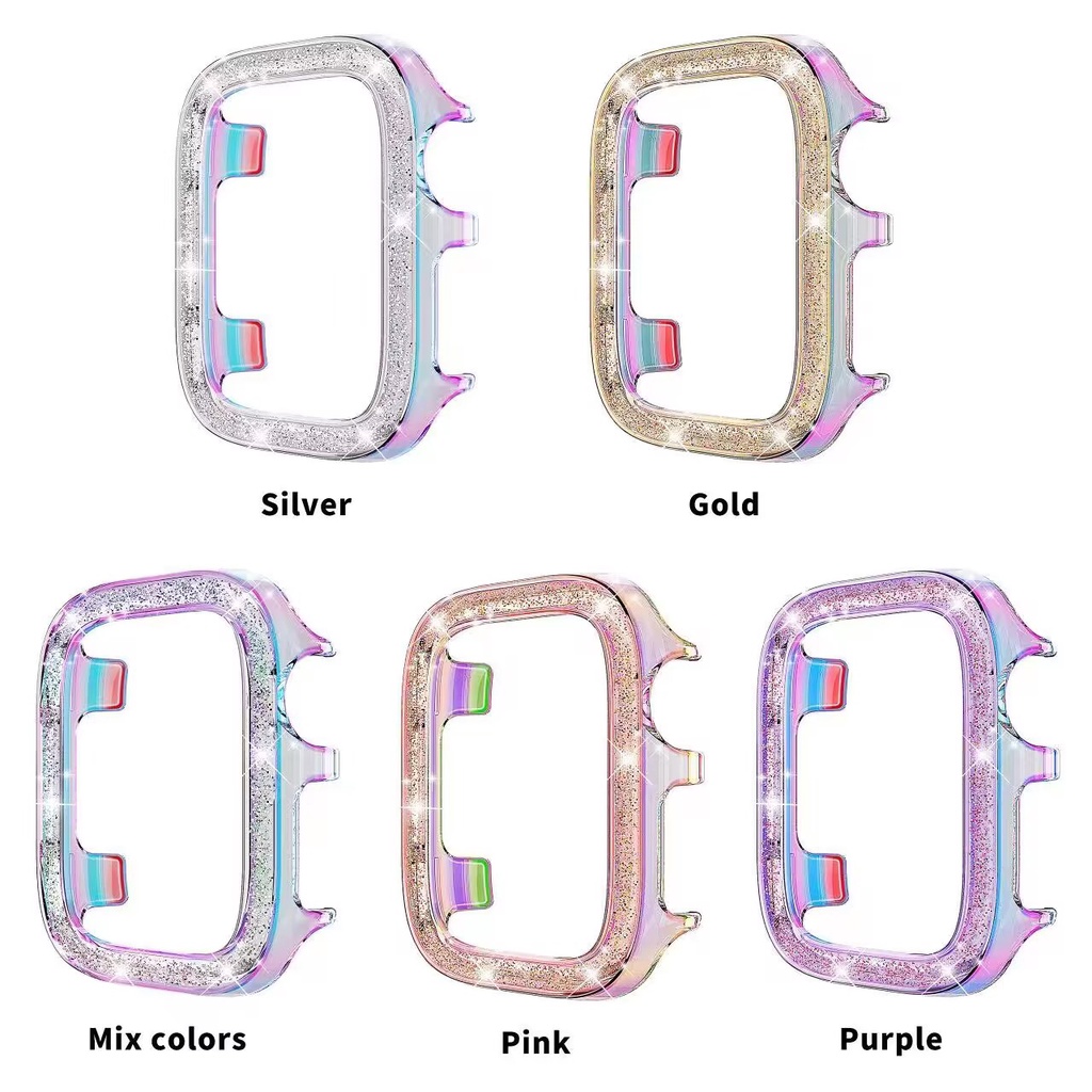 Glitter Plastic Case for Apple Watch Ultra Series 8 7 49mm 41mm 45mm ...