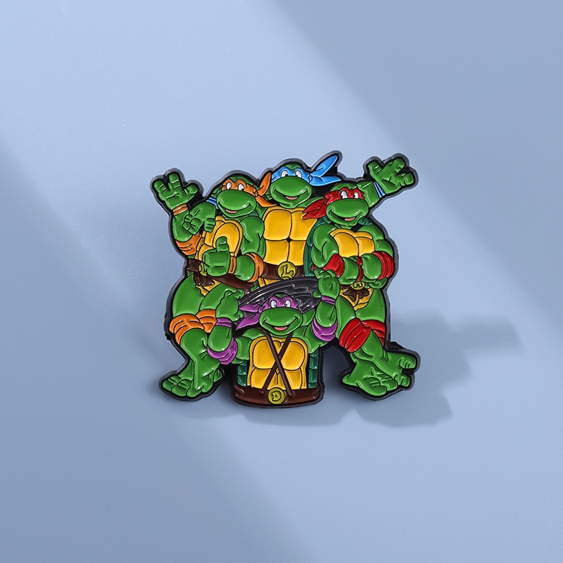 Cute Teenage Mutant Ninja Turtles Enamel Pins Brooch Funny Cartoon Pin ...