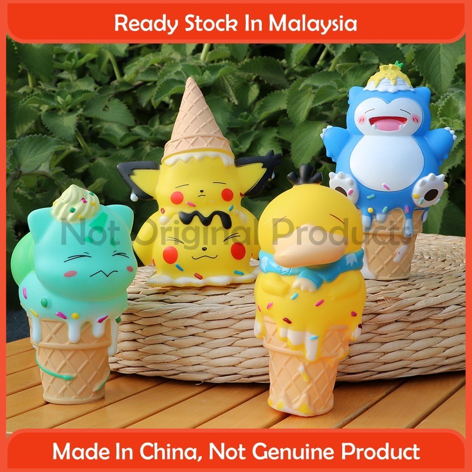 Pokemon Pikachu Ice Cream Cone Series Cute Decoration Items | Shopee ...