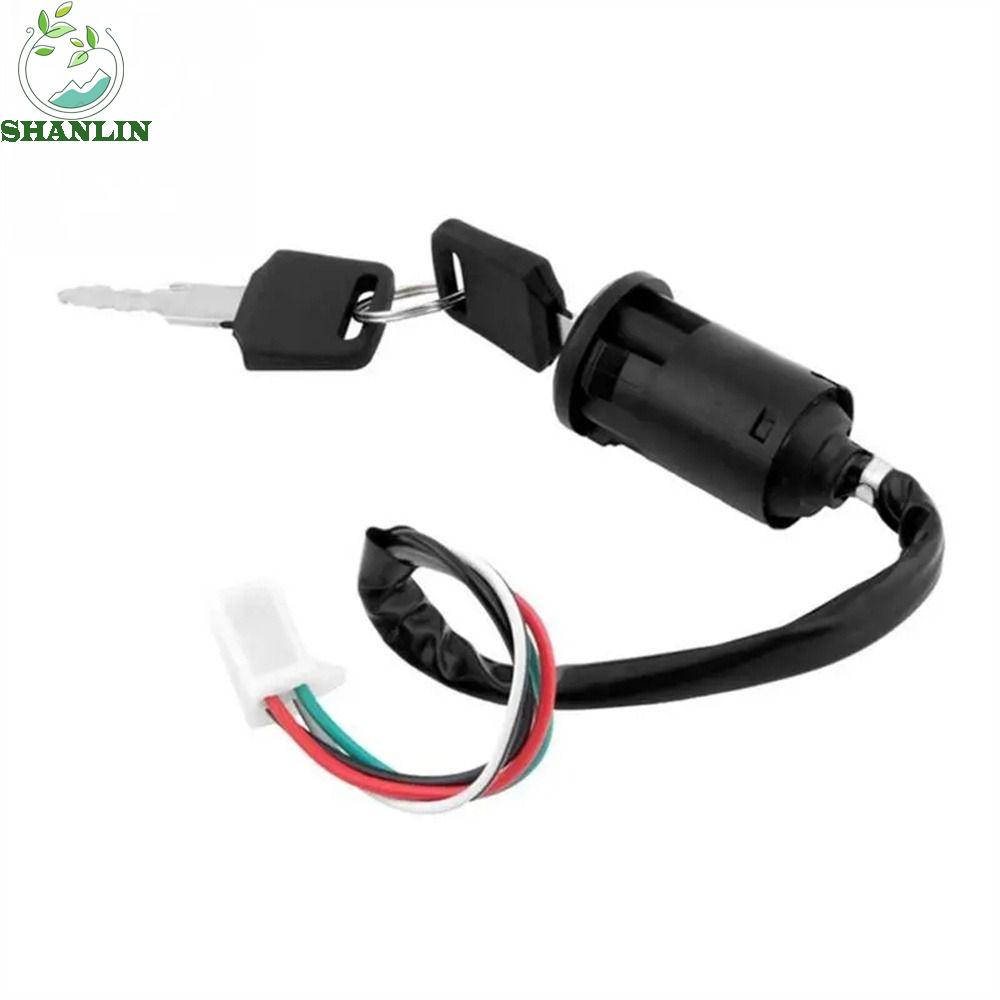 SHANLIN ATV Ignition Key Switch, Power Lock Male Plugs Motorcycle Ignition Switch, Motorcycle ...