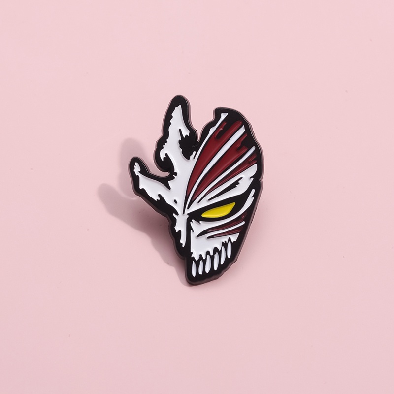 Anime Bleach Mask Enamel Pins Brooches Kurosaki Mask Metal Brooch ...