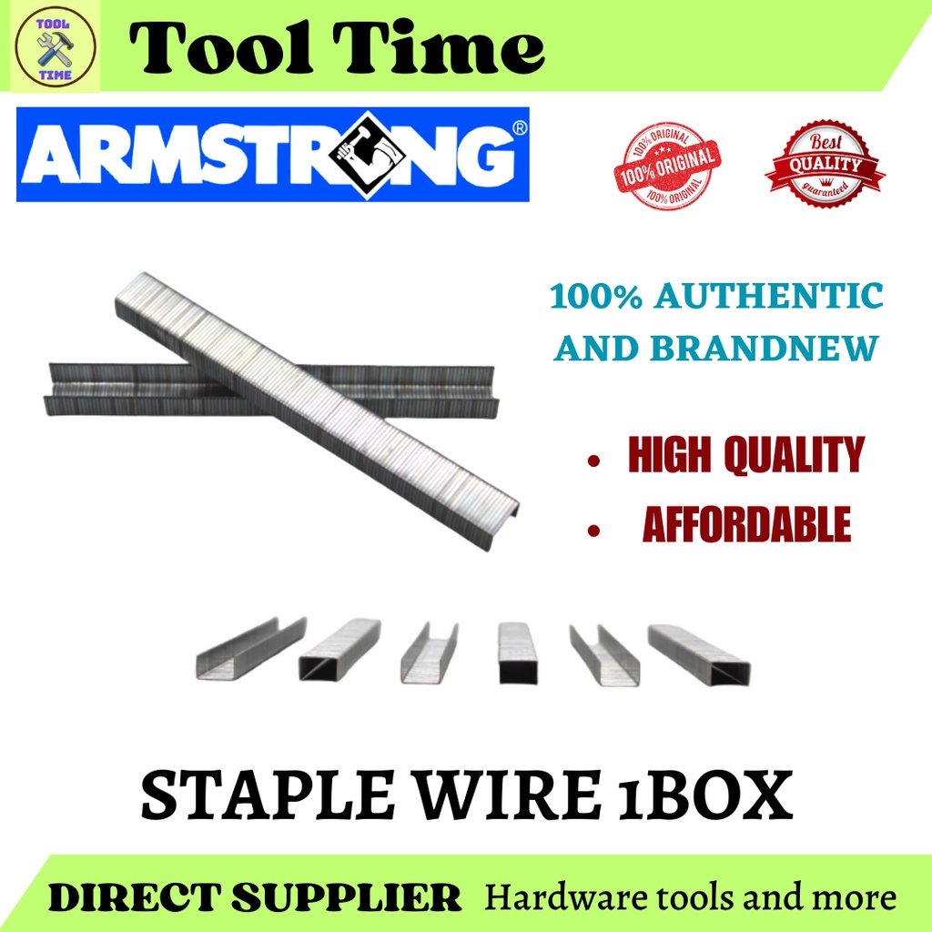 ARMSTRONG STAPLE WIRE 1 BOX | Shopee Malaysia