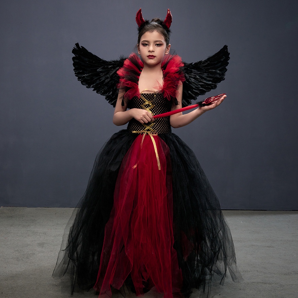 Halloween Girls Little Devil Role CosPlay Costume Gothic Vampire ...