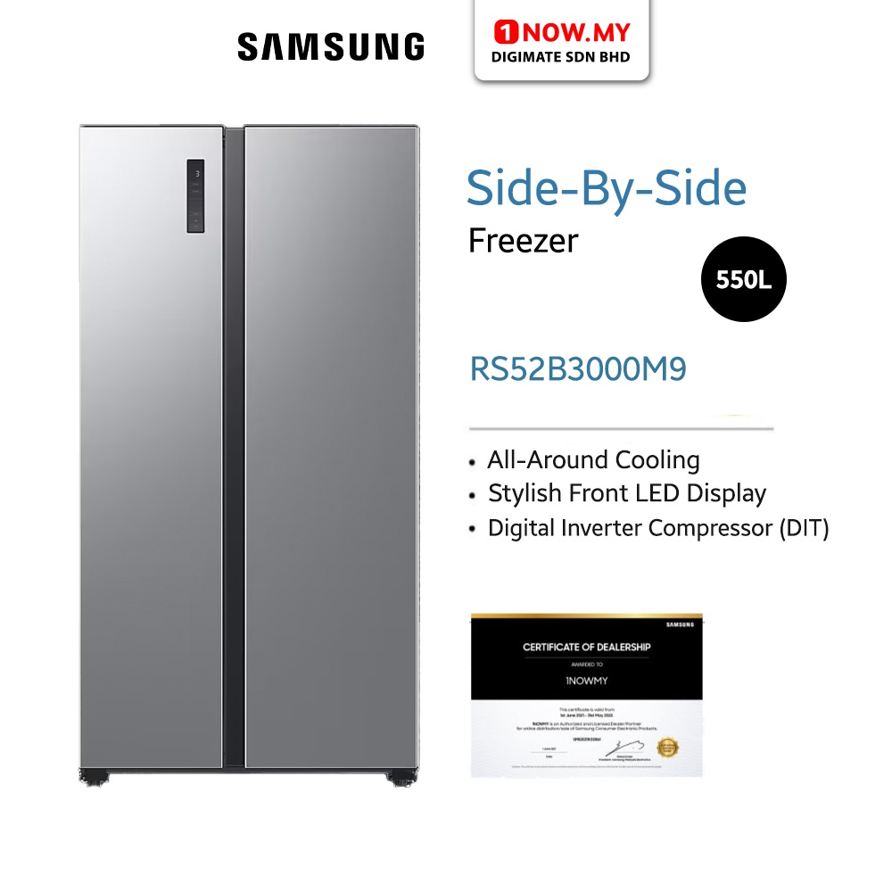 SAMSUNG 550L Inverter Side-by-side Refrigerator RS52B3000M9/ME | Modern ...
